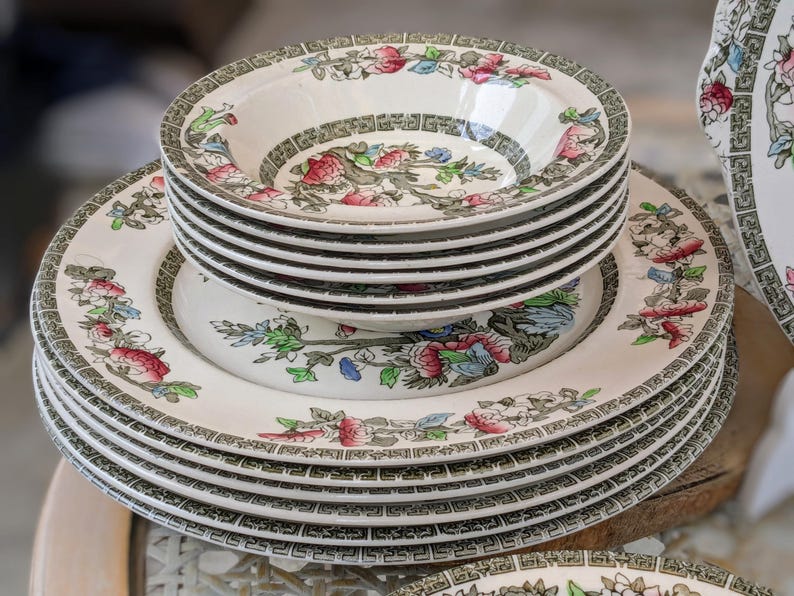 Johnson Brothers Indian Tree Dinner Set, Vintage, China - Etsy