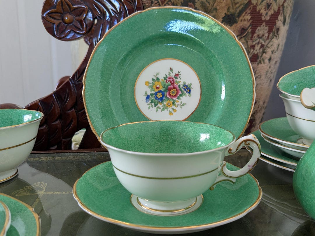 Antique 1891 English Tea Set G.jones &sons Bone China Crescent, England ...
