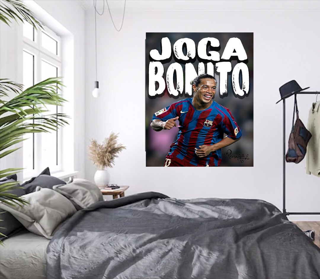 Ronaldinho Barcelona Poster Printable Wall Art | Soccer Legend Digital ...