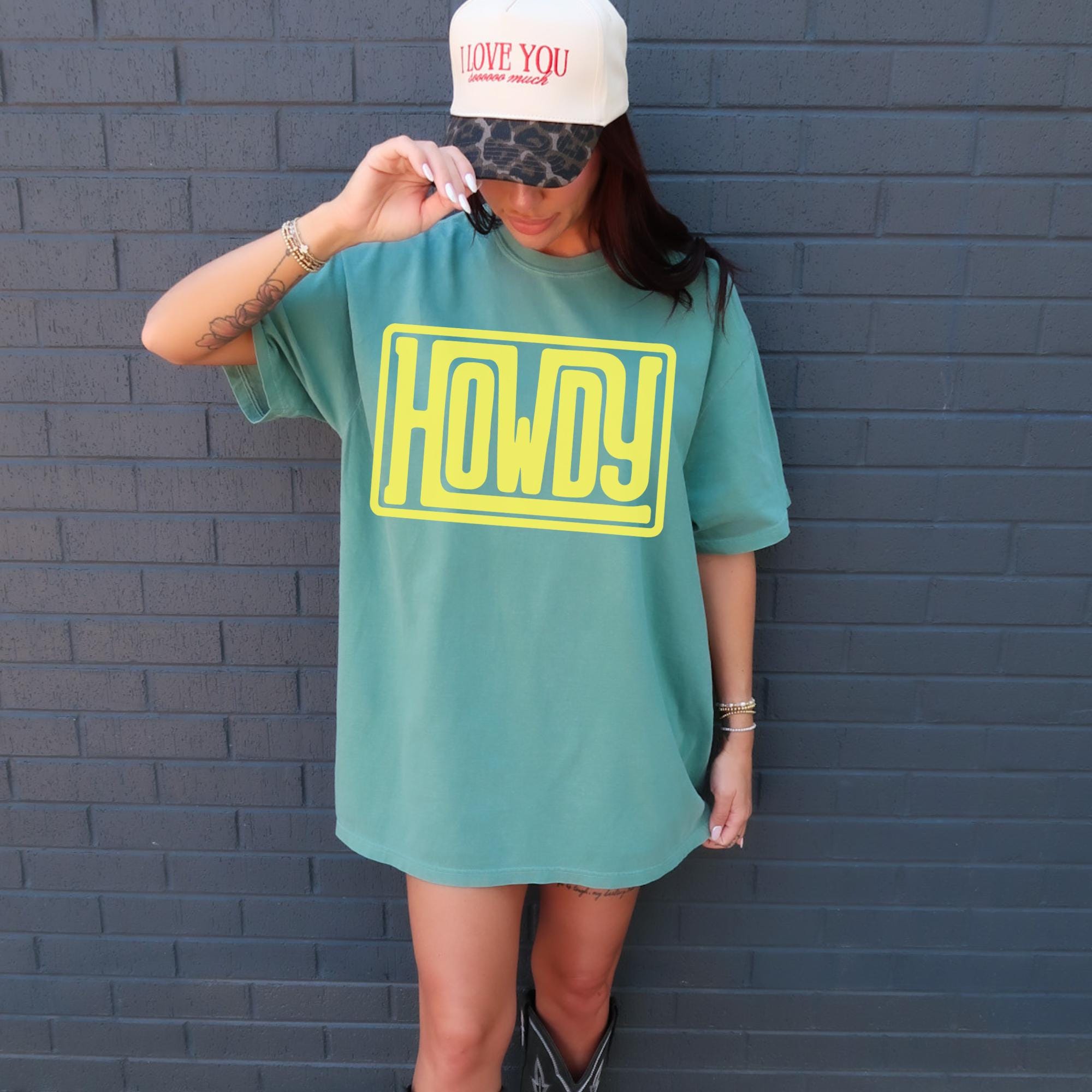 Preppy Howdy Shirt Western Graphic Tee Oversized Country Concert Tshirt ...