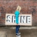 Bespoke Large Painted Wooden Sign - Drop Shadow - Etsy UK