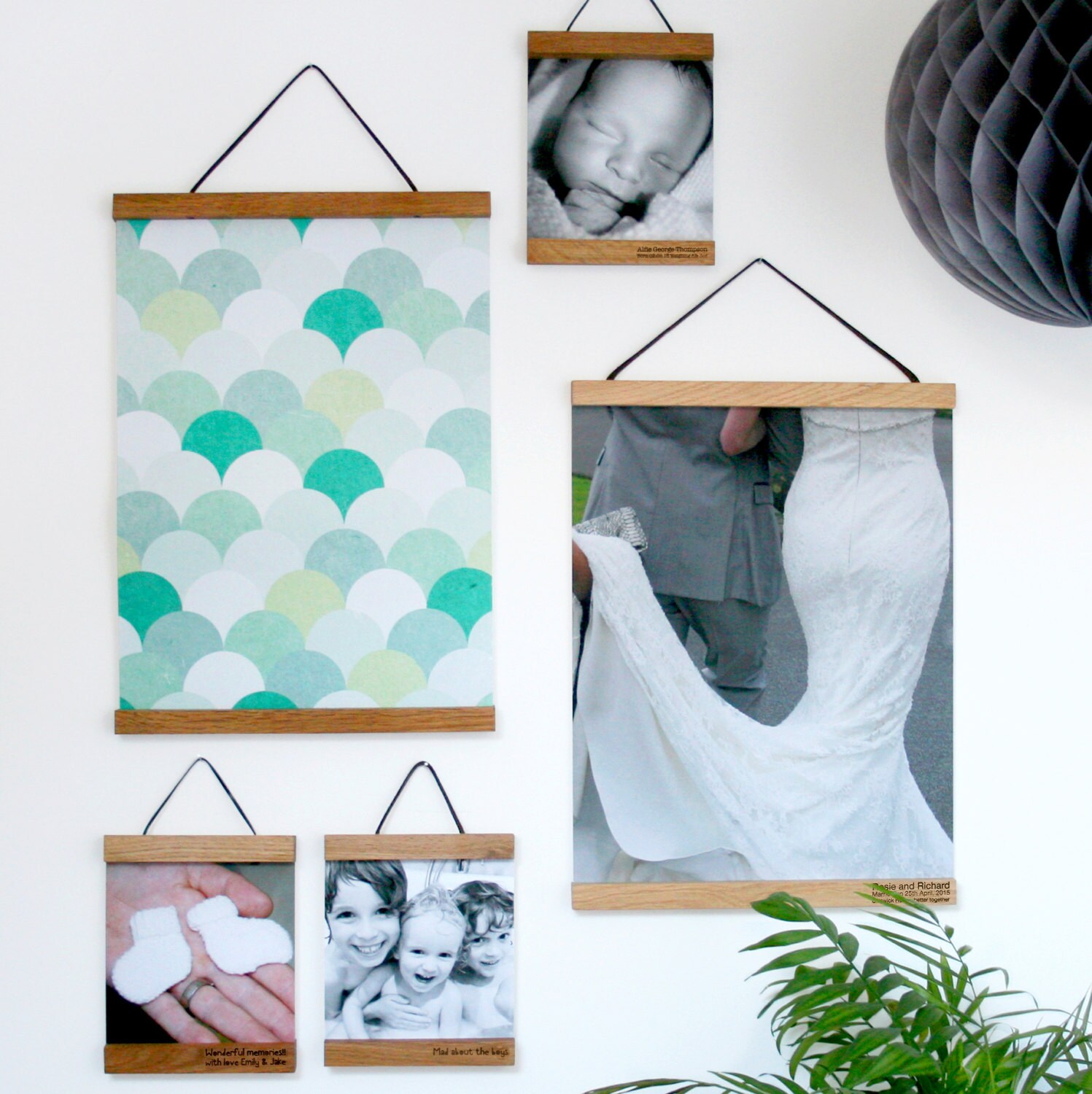 A4 Oak Poster Hanger | Wood Picture Hanger | Wall Hanging | Poster ...