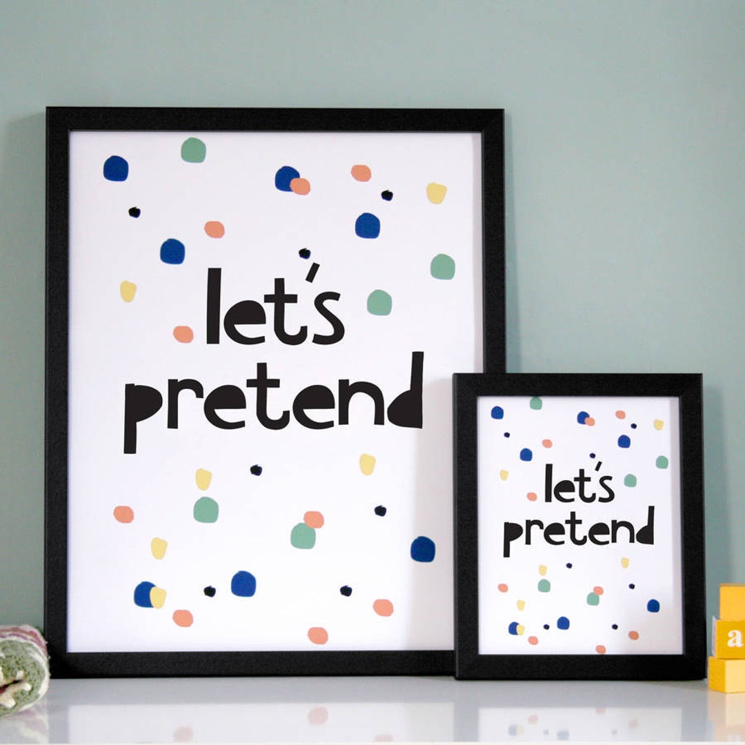 Lets Pretend Print - Etsy