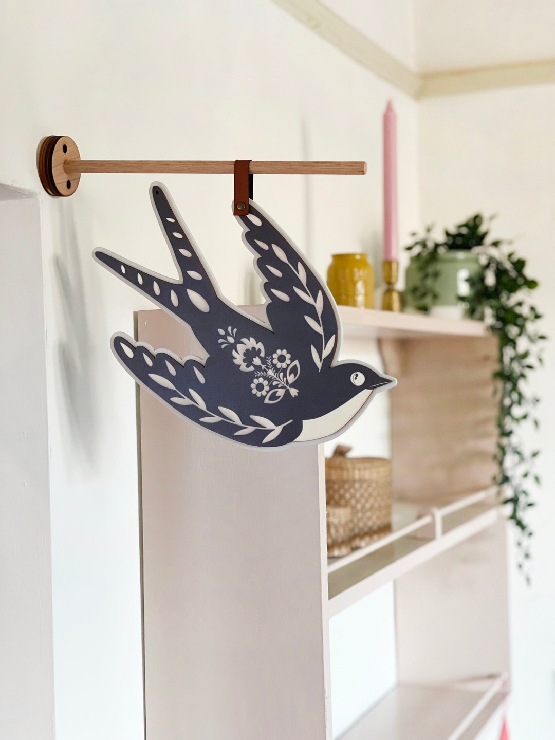 Off the Wall Bird Swinging Sign - Etsy