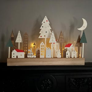 Winter Village Wooden Advent Calendar Scene - Etsy