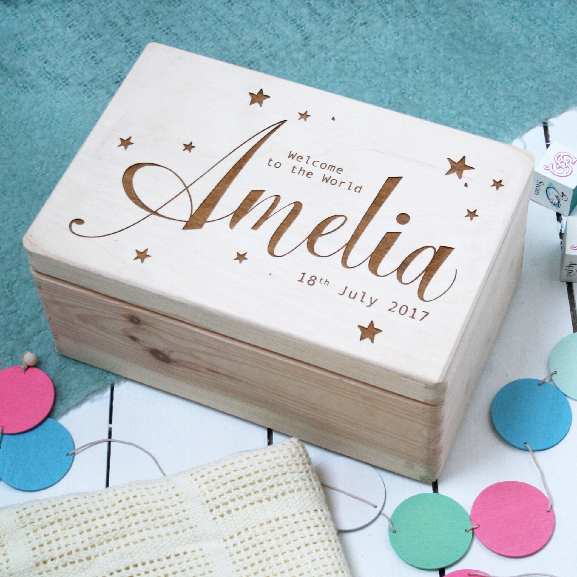 Personalised New Baby Memory Box Toddler Keepsake Box Etsy Personalised New Baby Memory Box Toddler Keepsake Box Etsy