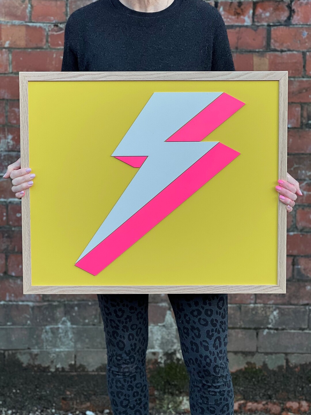 Lightning Bolt Flash Wooden Painted Sign - Etsy