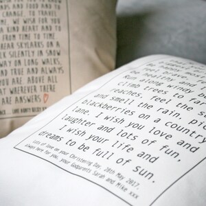 Wish Poem Cushion | New Baby Gift | Nursery Decor | Christening Cushion ...