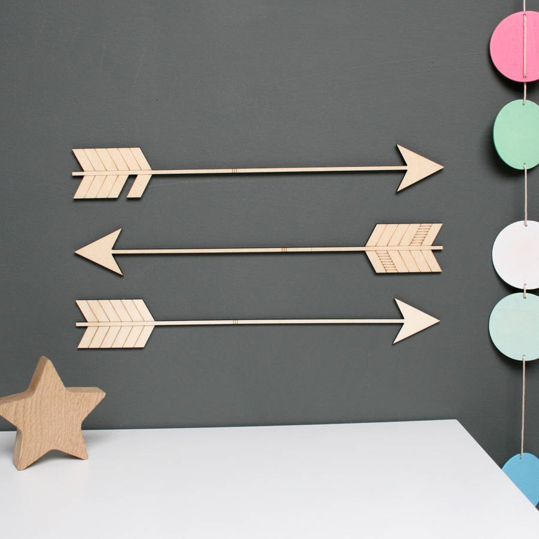 Wooden Arrow Wall Decoration | Wall Art | Arrow Wall Art | Bedroom ...