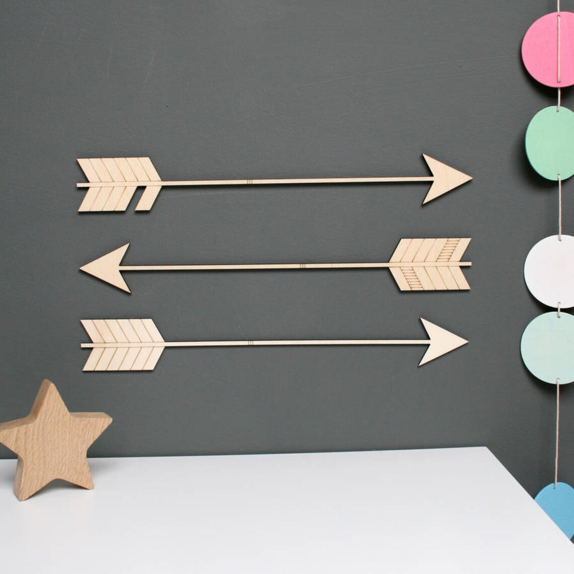 Wooden Arrow Wall Decoration | Wall Art | Arrow Wall Art | Bedroom ...