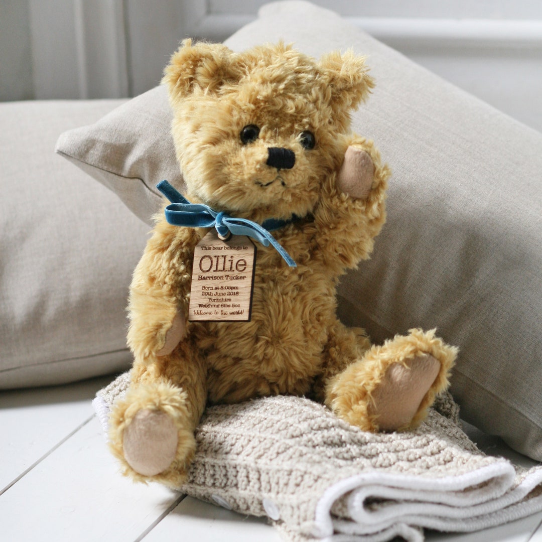 Personalised New Baby Teddy Bear | New Baby Gift | New Born Teddy ...