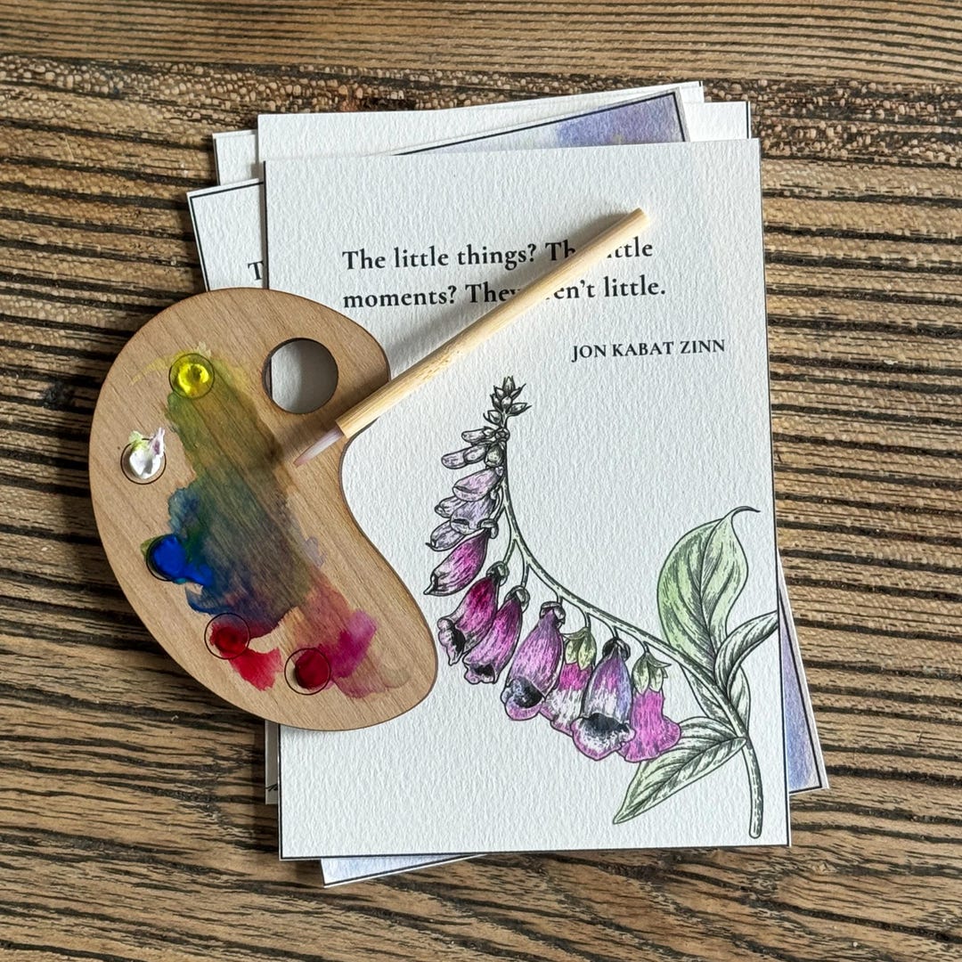 Mindful Quote Mini Watercolour Paint Kit/ Mindful Activity Painting Set ...