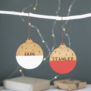 Personalised Christmas Name Bauble | Christmas Decoration | Xmas ...