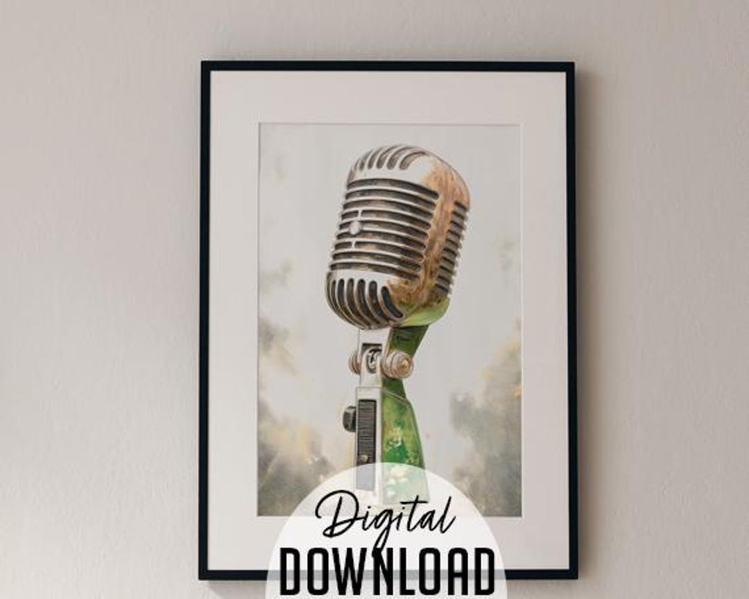 Vintage Microphone Wall Art - Etsy