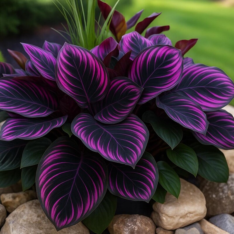 Purple Tip Calathea Couture Flower - Etsy
