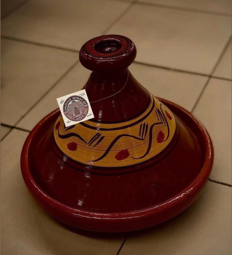 Traditional Moroccan Tagine Handmade From Natural Clay, Perfect for ...