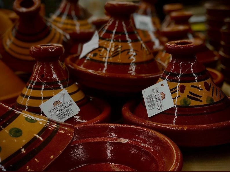 Traditional Moroccan Tagine Handmade From Natural Clay, Perfect for ...
