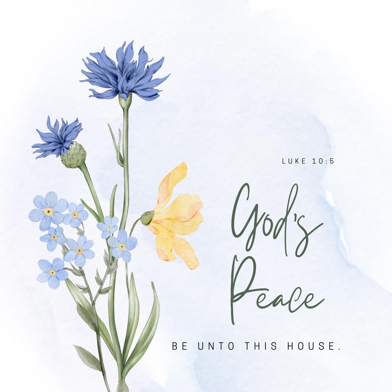 God’s Peace Luke 10:5 Png and Pdf Flower Print and Transparent ...