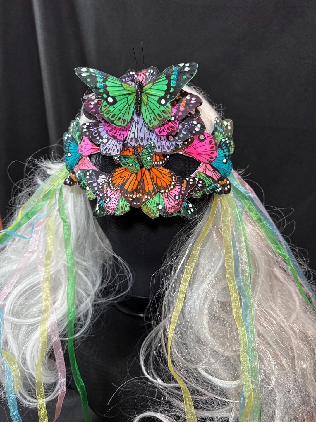 Fantasy Butterfly Mask in Rainbow Hue2 | Feather, Masquerade, Fae ...