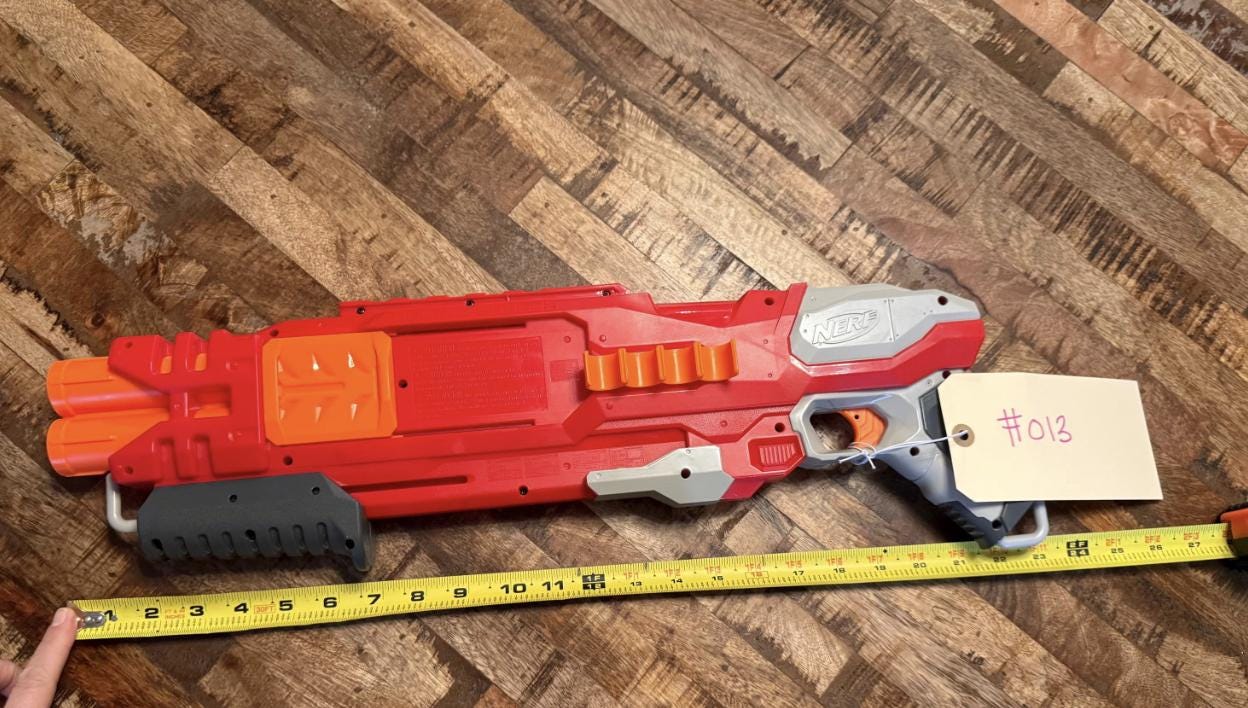 Nerf Blaster Double Breach – Foam Armory #013 – Mega Dart Break-action ...