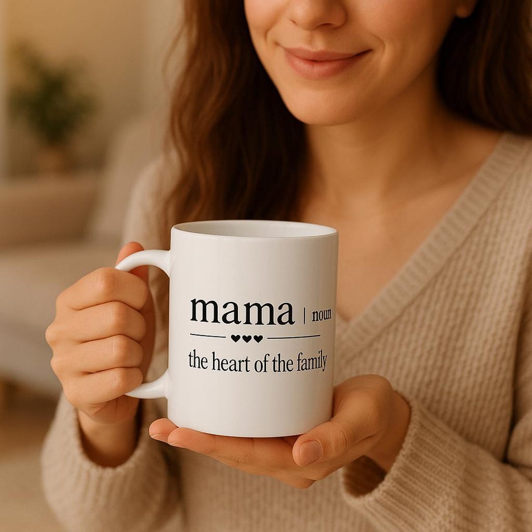 Mama Noun Coffee Mug | Heart of the Family - Etsy