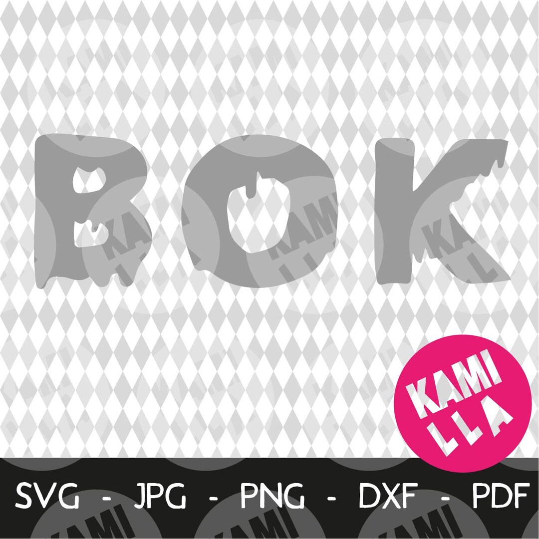 Buy BOK Letters Full Alphabet Clipart Svg Pdf Png Dxf Cricut Silhouette ...