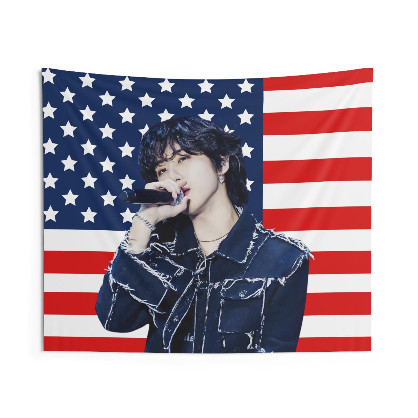 Han American Flag, Han Jisung American Tapestry, Stray Kids Concert ...