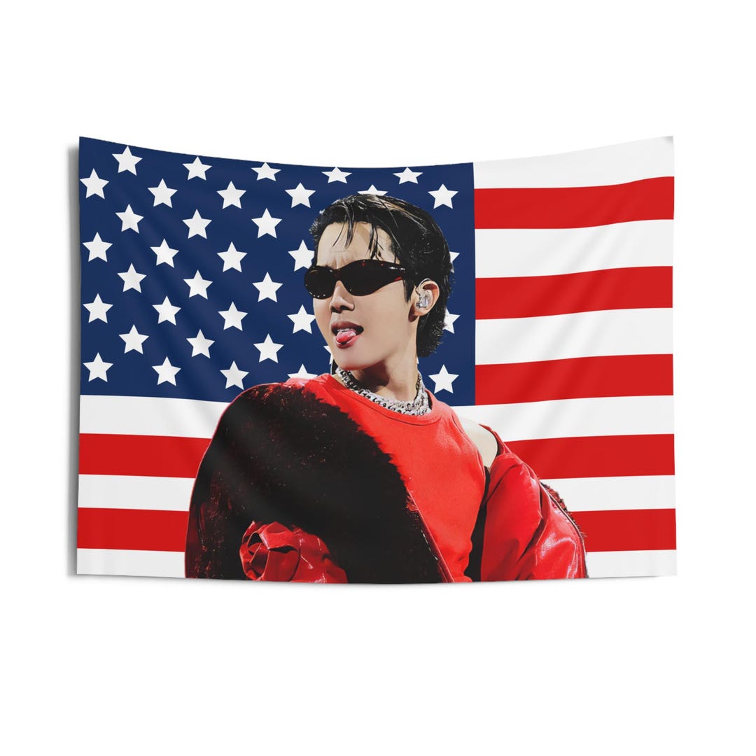 Jhope Captivating Visuals American Flag, Jhope Concert Banner, Bangtan ...