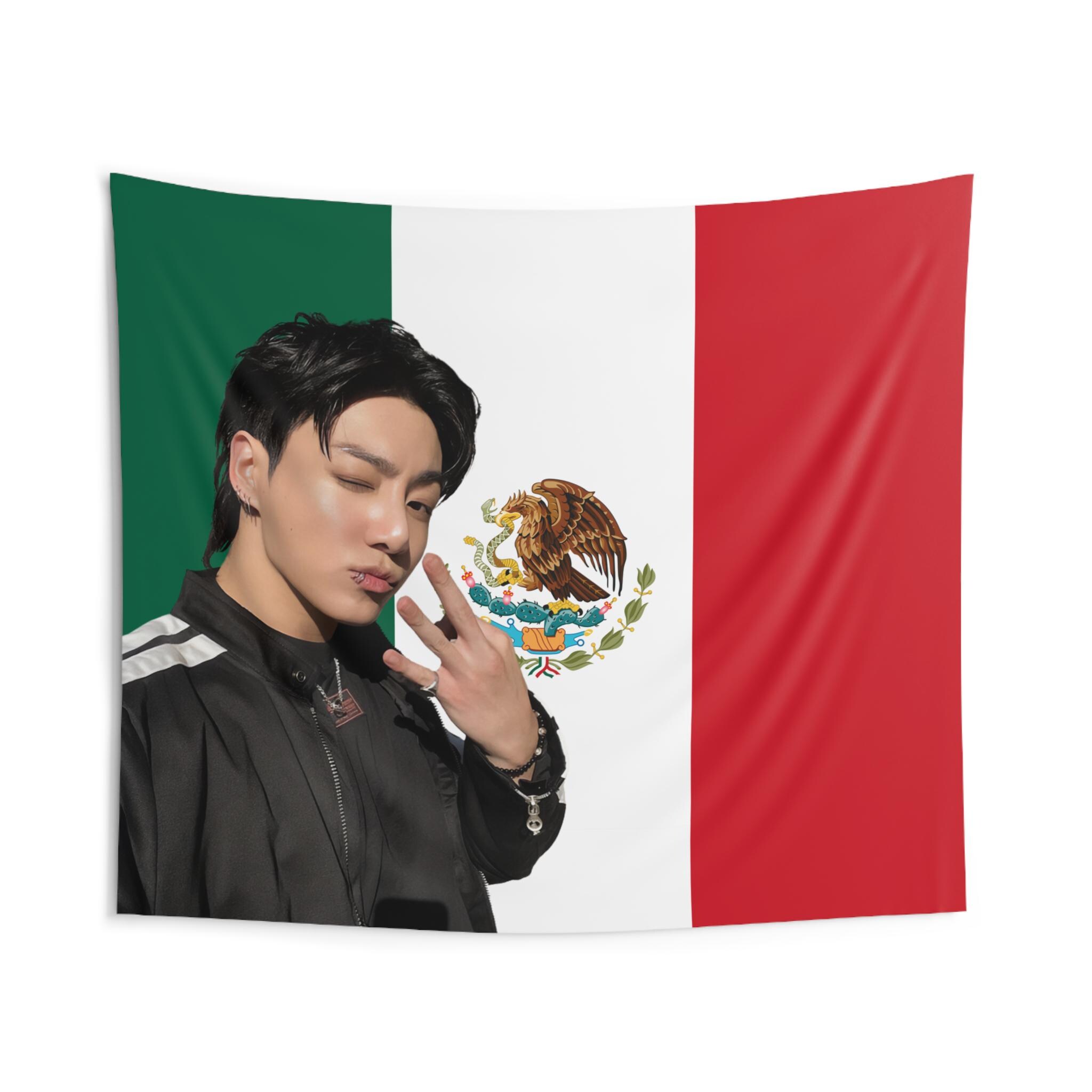 Jungkook Handsome Mexican Flag, Bangtan Concert Banner, Bangtan Kpop ...