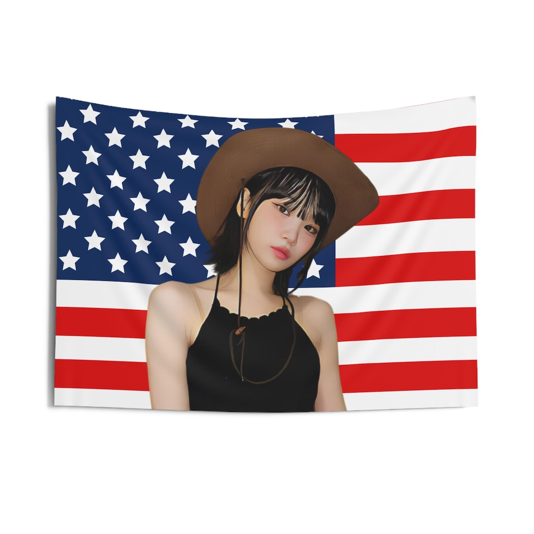 Chaewon Cowgirl American Flag, Chaewon Concert Banner, Chaewon Kpop ...