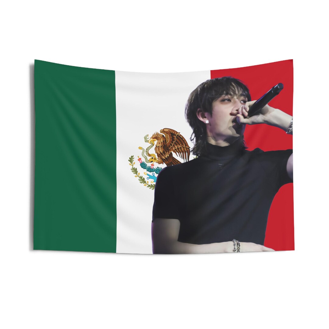 Bang Chan Mullet Mexican Flag, Stray Kids Concert Banner, SKZ Kpop ...