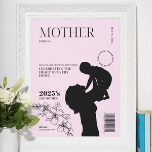 Mother’s Day Magazine Cover Digital Print | Printable Art Gift for Mom ...