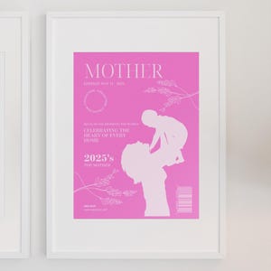 Mother’s Day Magazine Cover Digital Print | Printable Art Gift for Mom ...