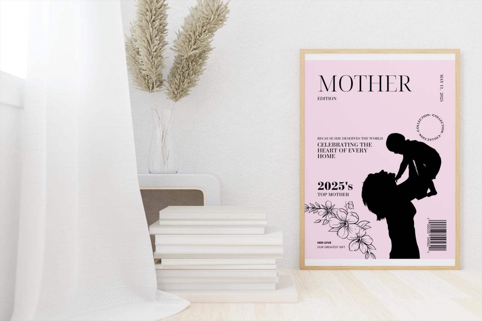 Mother’s Day Magazine Cover Digital Print | Printable Art Gift for Mom ...