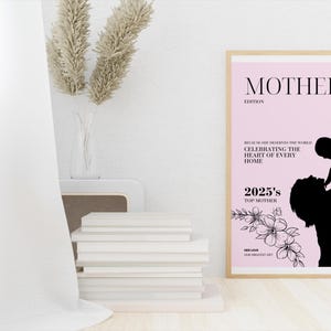 Mother’s Day Magazine Cover Digital Print | Printable Art Gift for Mom ...