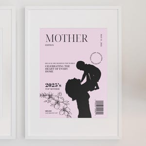 Mother’s Day Magazine Cover Digital Print | Printable Art Gift for Mom ...