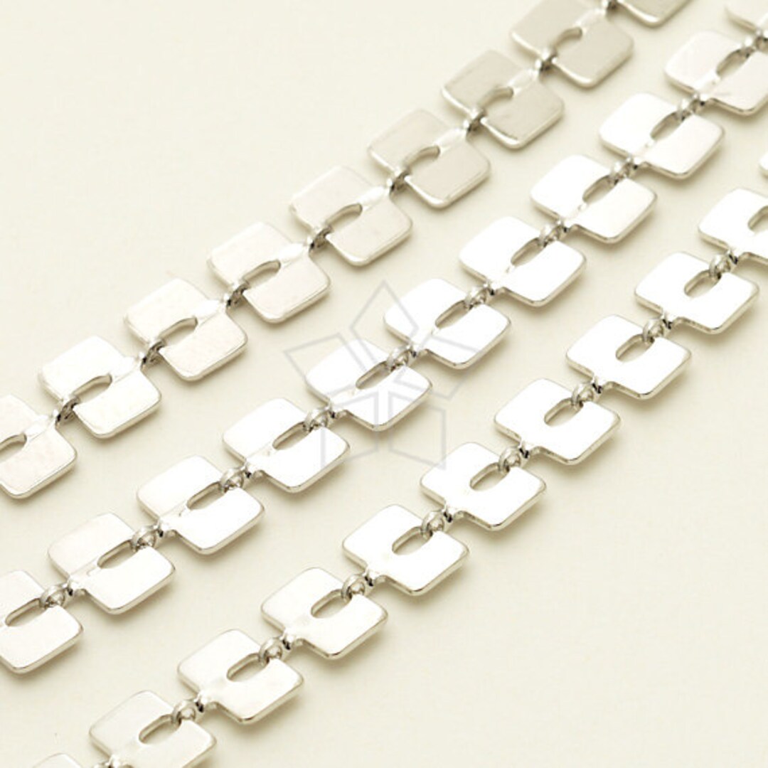 CH-122-OR / 1 Meter - Square Links Chain, Rectangle Chain, Layered ...