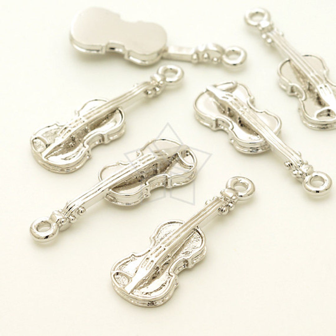 PD-1654-OR / 2 Pcs - Violin Charm, Violin Pendant, Miniature Violin ...
