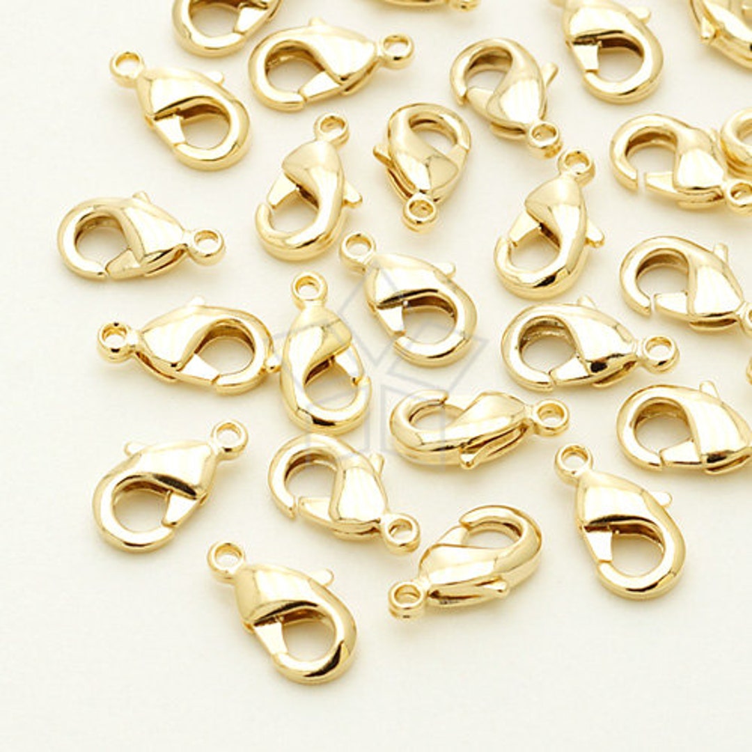 CS-064-GD / 10 Pcs - Solid Brass Lobster Clasp Mini-size, Necklace ...