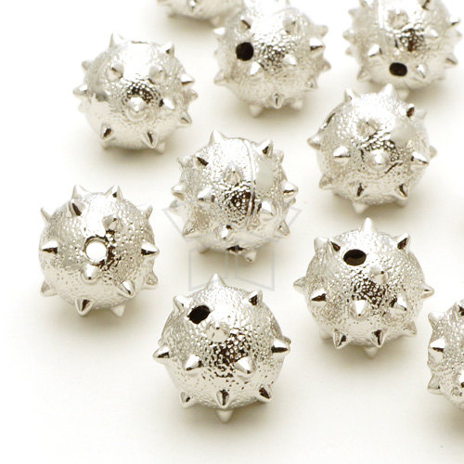 ME-103-OR / 2 Pcs Mace Sanding Ball Beads Silver Plated - Etsy