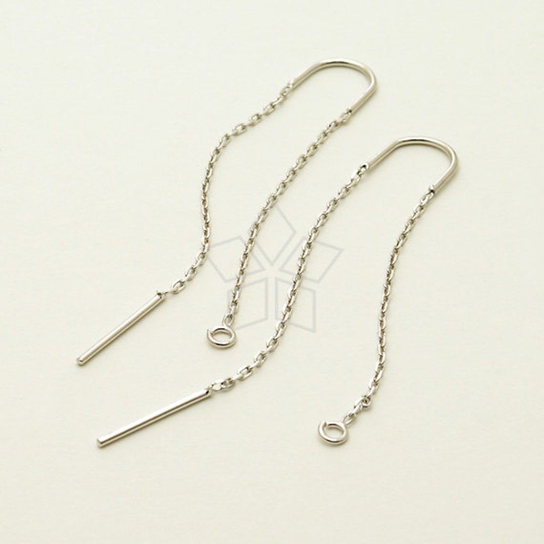 EA-162-OR / 2 Pcs - Long Chain Earring, Chain Hook Earring, Jewelry ...