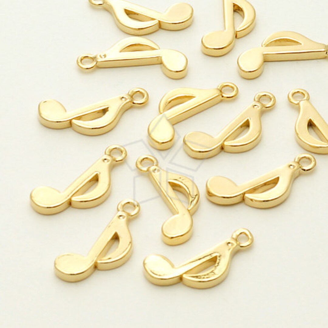 PD-805-GD / 2 Pcs - Musical Note Charm Pendant, Musician Gift Bead ...