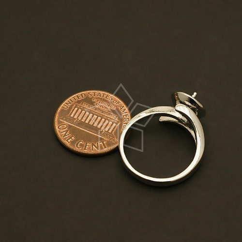 RR-007-OR / 2 Pcs 9.5mm Pearl Cup Ring Base Adjustable | Etsy