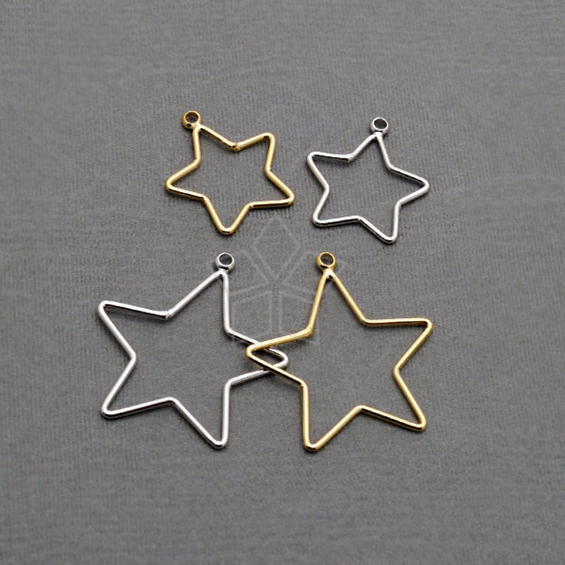PD-1912-GD / 4 Pcs Thin Wire Star Pendant l-size Wire - Etsy