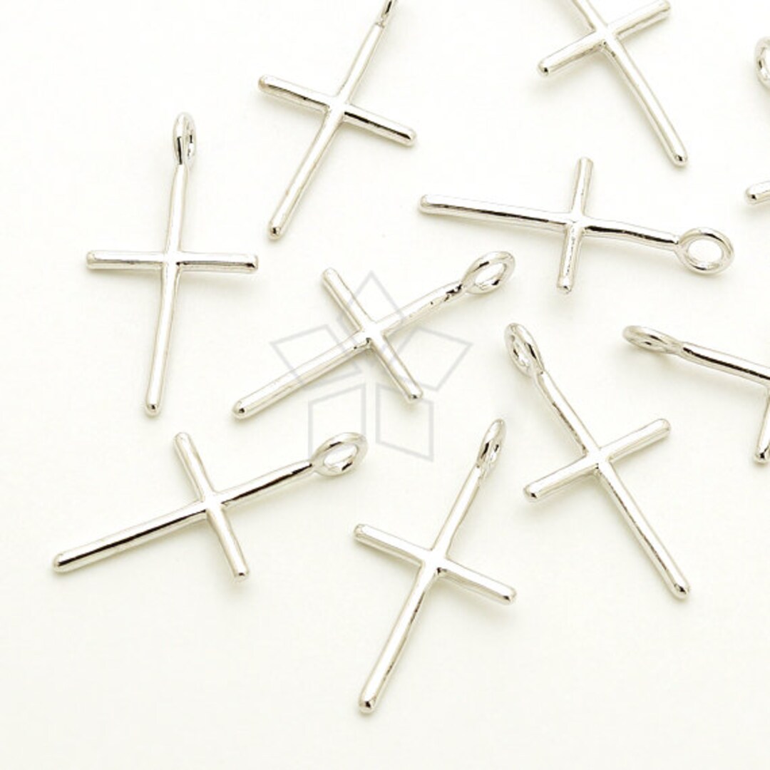 PD-1807-OR / 2 Pcs - New Tiny and Skinny Cross Pendant, Dainty Small ...