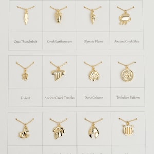 PD-2228-GD / 2 Pcs - Ancient Greek Motif Charms, Gold 12 Styles Antique ...