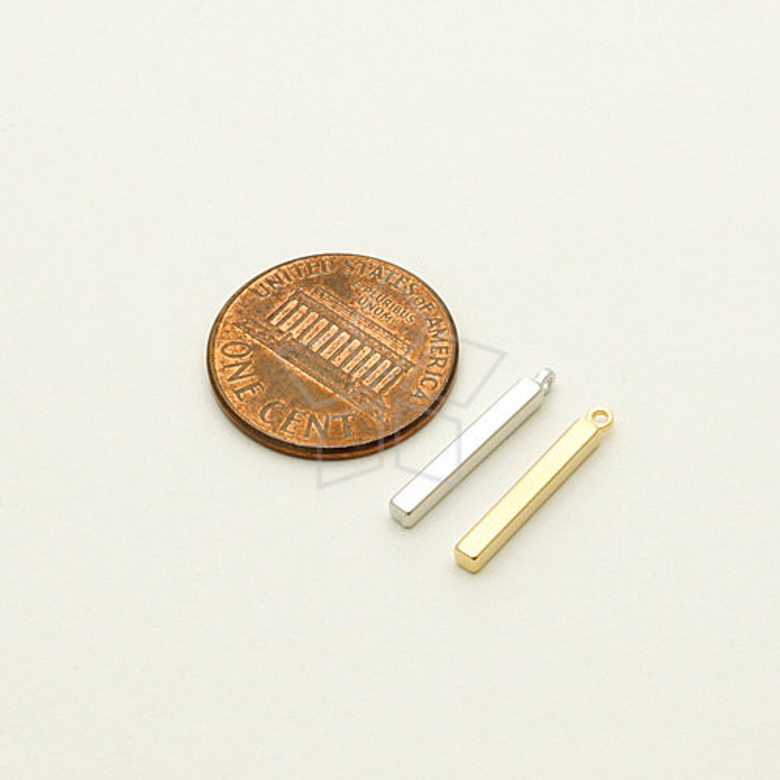 PD-1056-MG / 4 Pcs - Mini Stick Bar Pendant, Matte Gold Plated Over ...