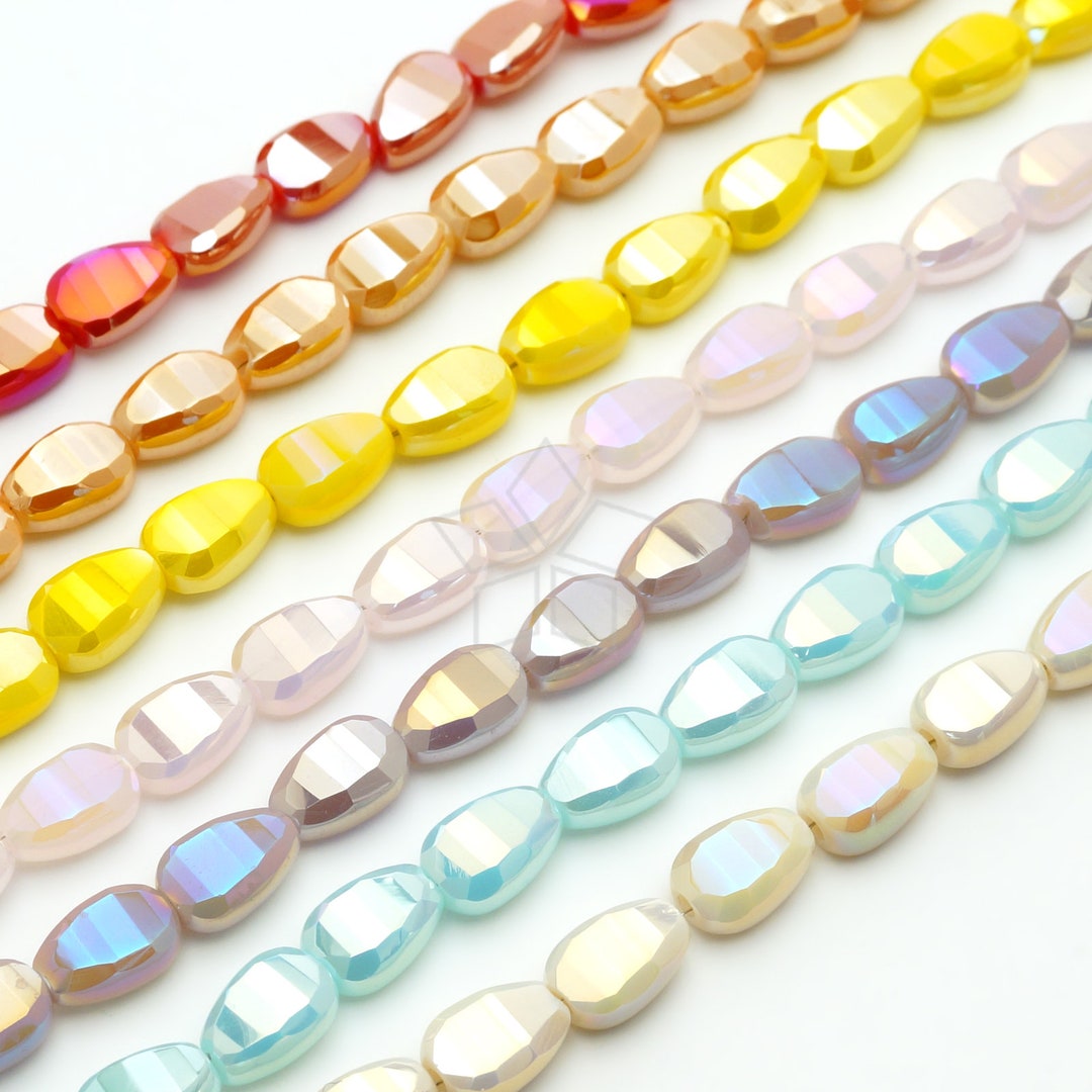 CRT26 / 20 Pcs - Flat Drop Cut Crystal Beads, Faceted Tear Drop Crystal ...
