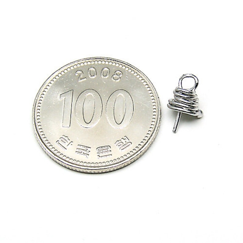 CP-022-MS / 2 Pcs Tiny Wire Wrapped Style Bead Cap With Peg - Etsy
