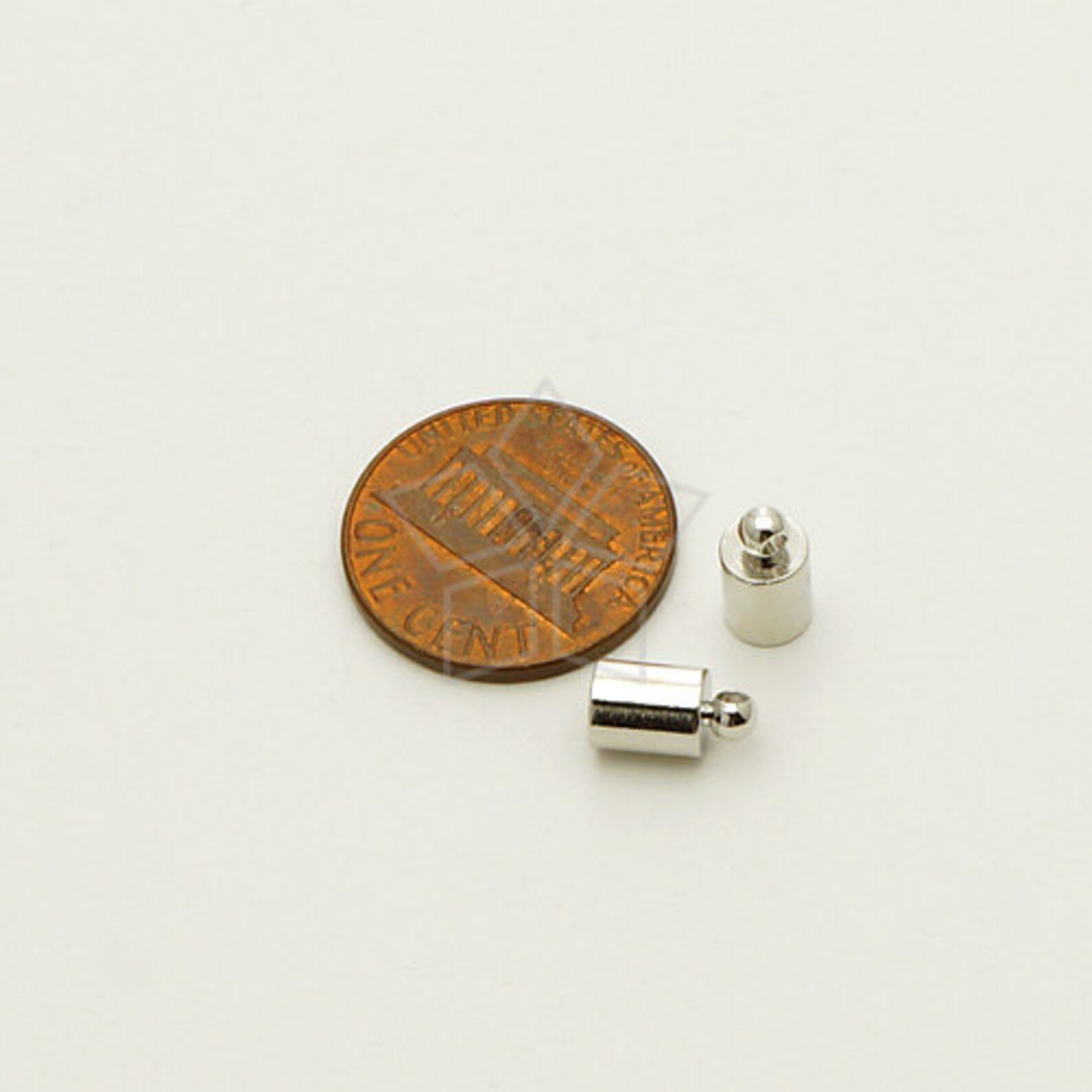FE-003-OR / 10 Pcs - 5mm End Caps With Loop - Leather End Caps, Silver ...